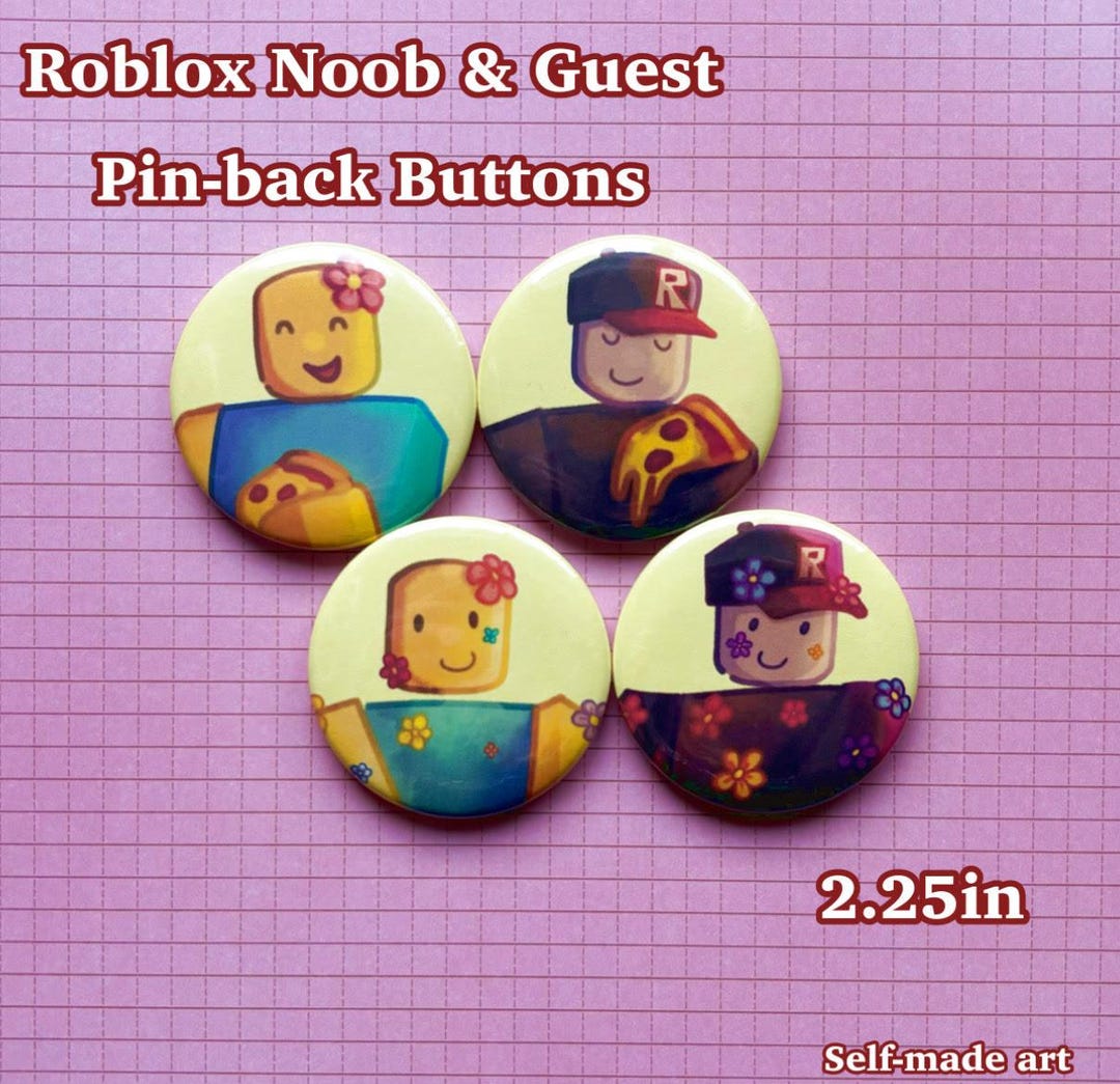 Roblox Guest & Noob Matching Pin-back Button Badge Set of 2 - Etsy