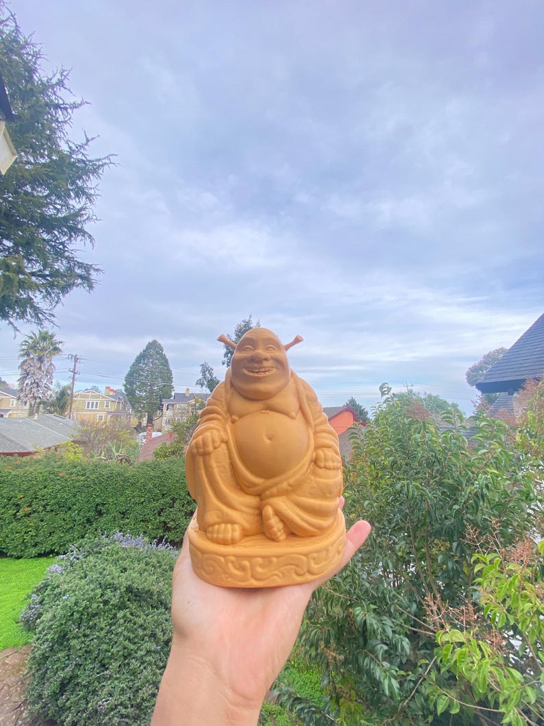 Golden Shrek Buddha - Etsy