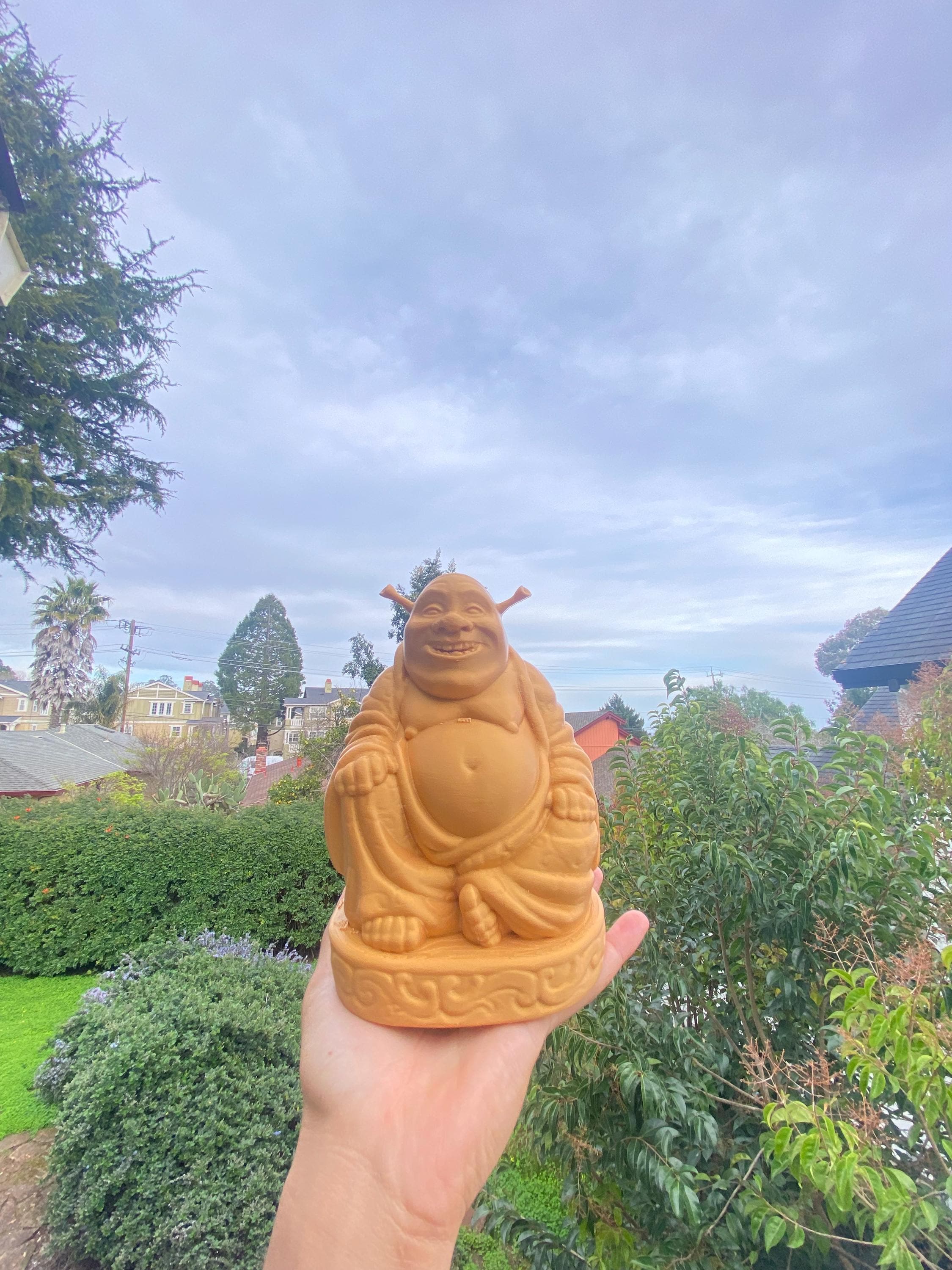 Golden Shrek Buddha - Etsy