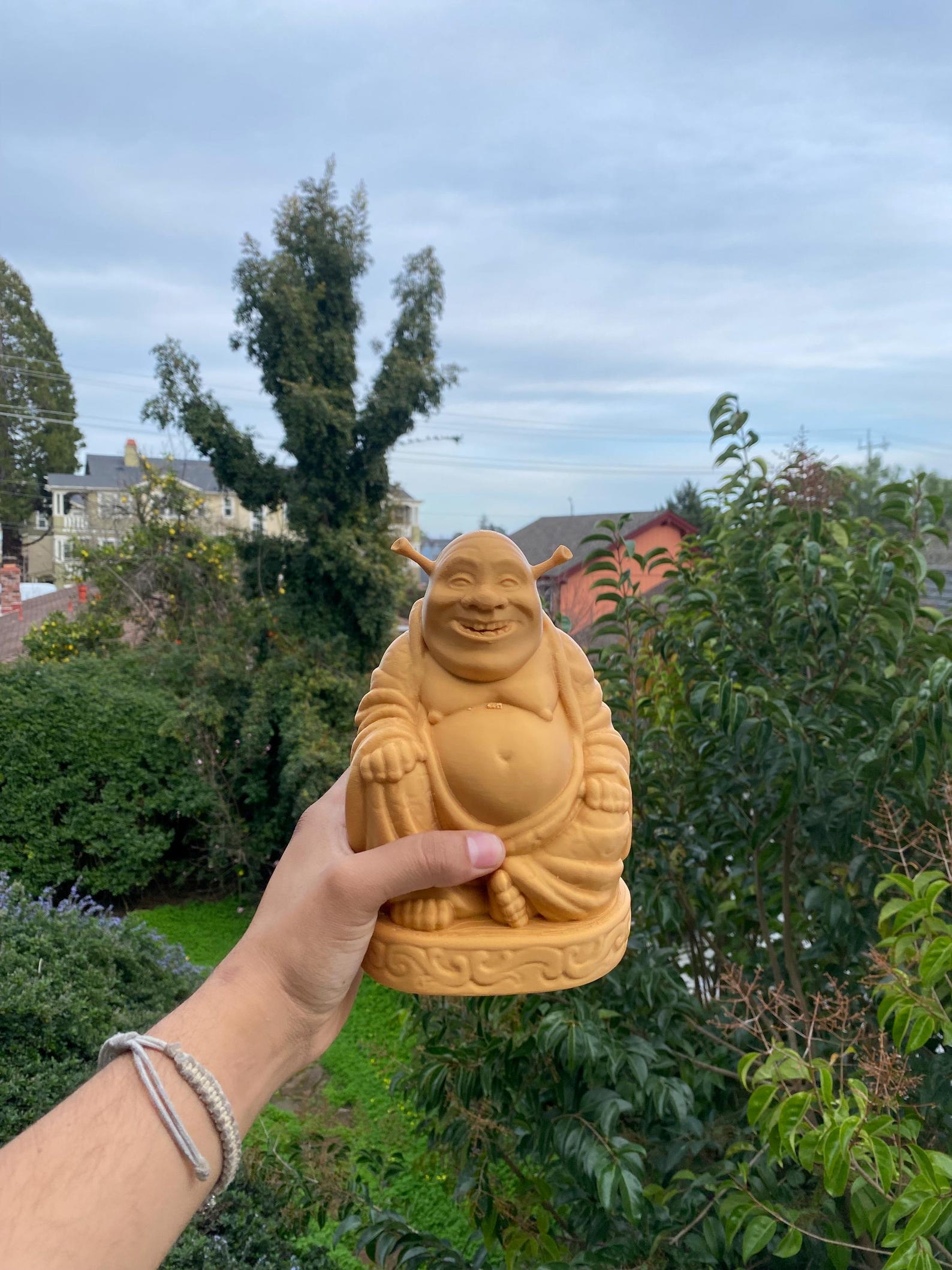 Golden Shrek Buddha - Etsy