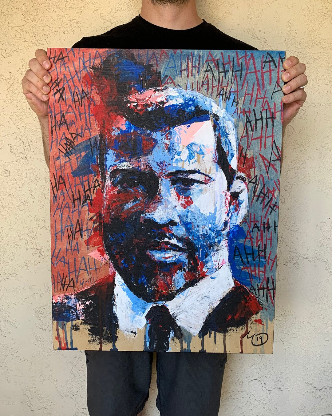 Peele - 18x24" Jordan Peele Acrylic Portrait Painting - Etsy