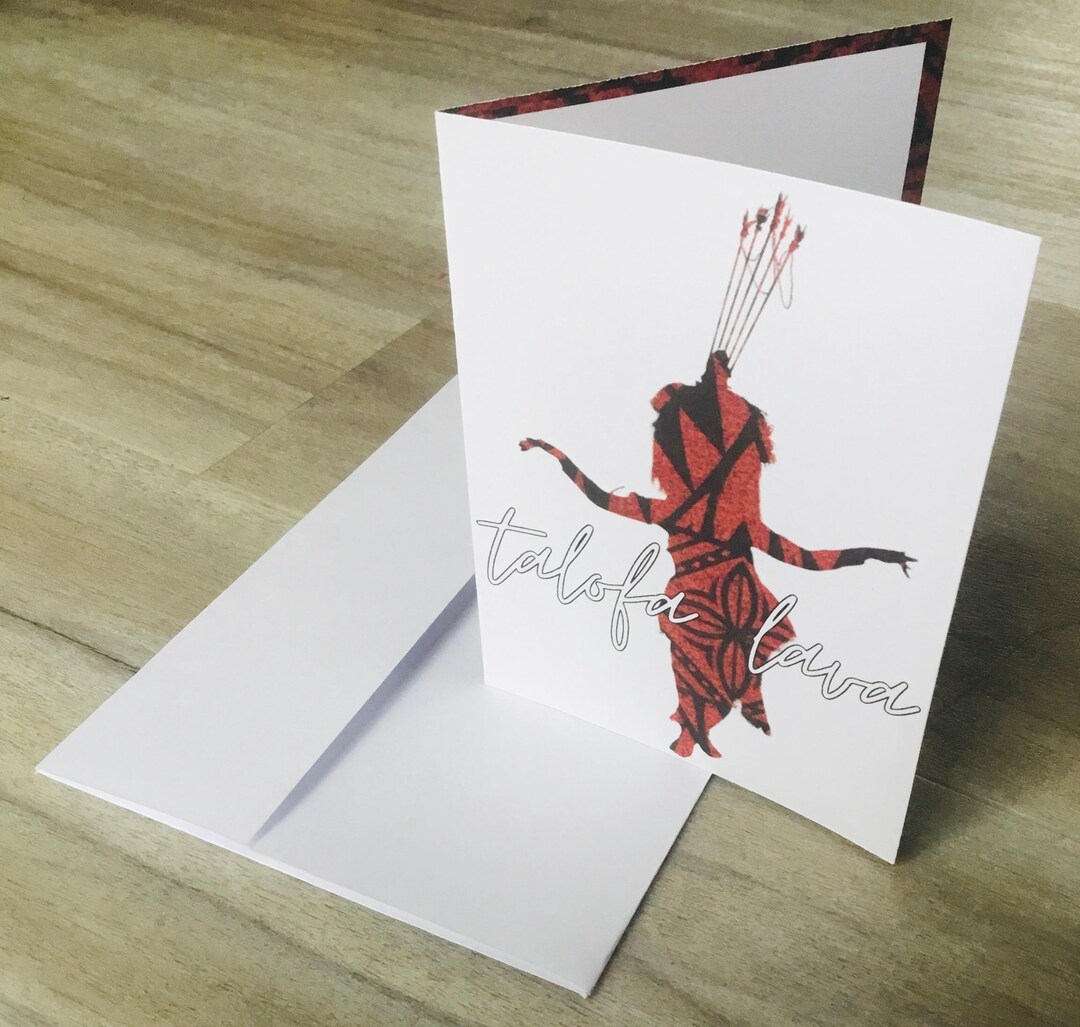 SAMOAN GREETING CARD Talofa Lava Female Dancer Polynesian Design - Etsy
