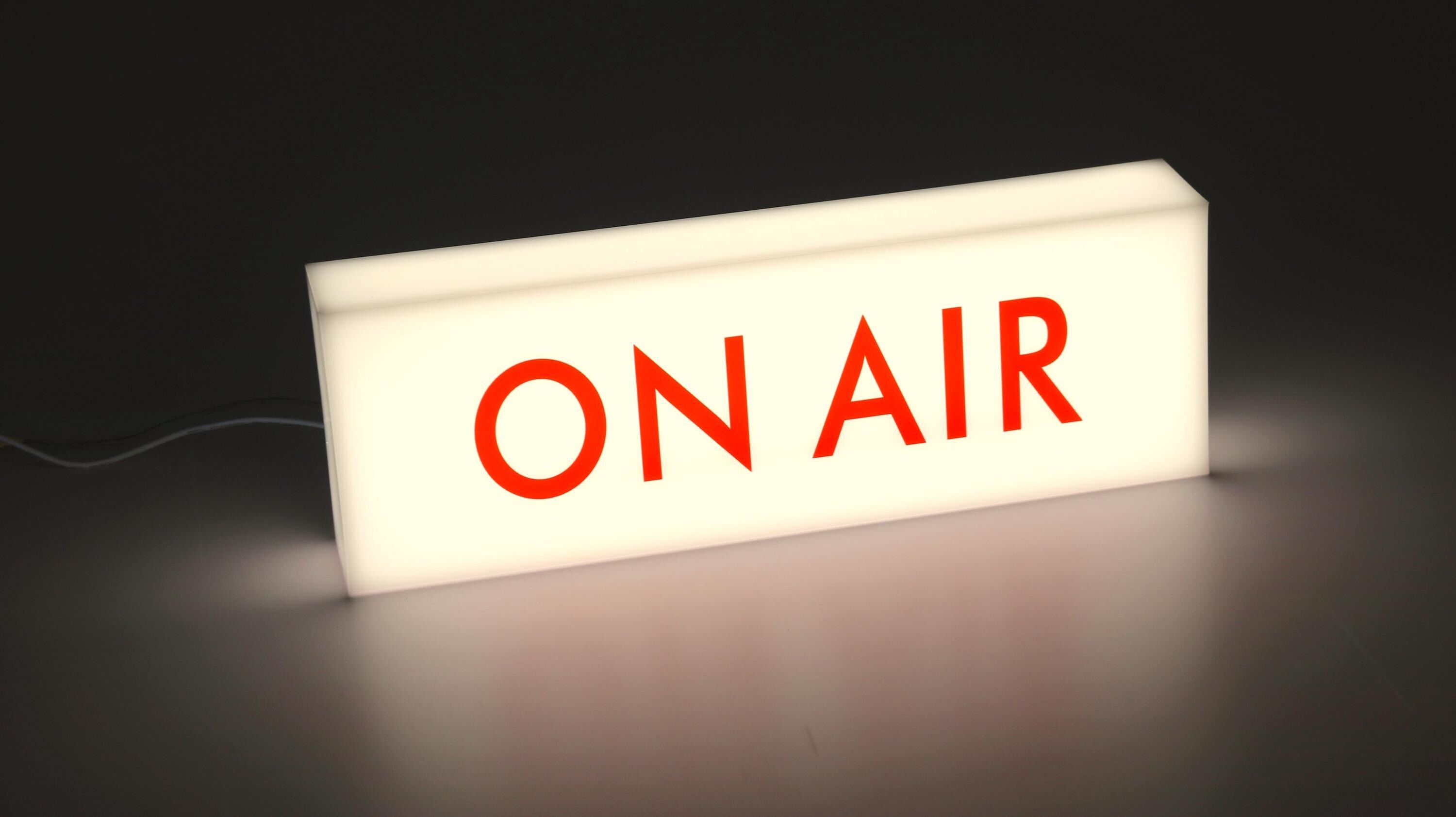 ON AIR Light Box Sign for Podcast and Streaming Studios 12" X 4" - Etsy