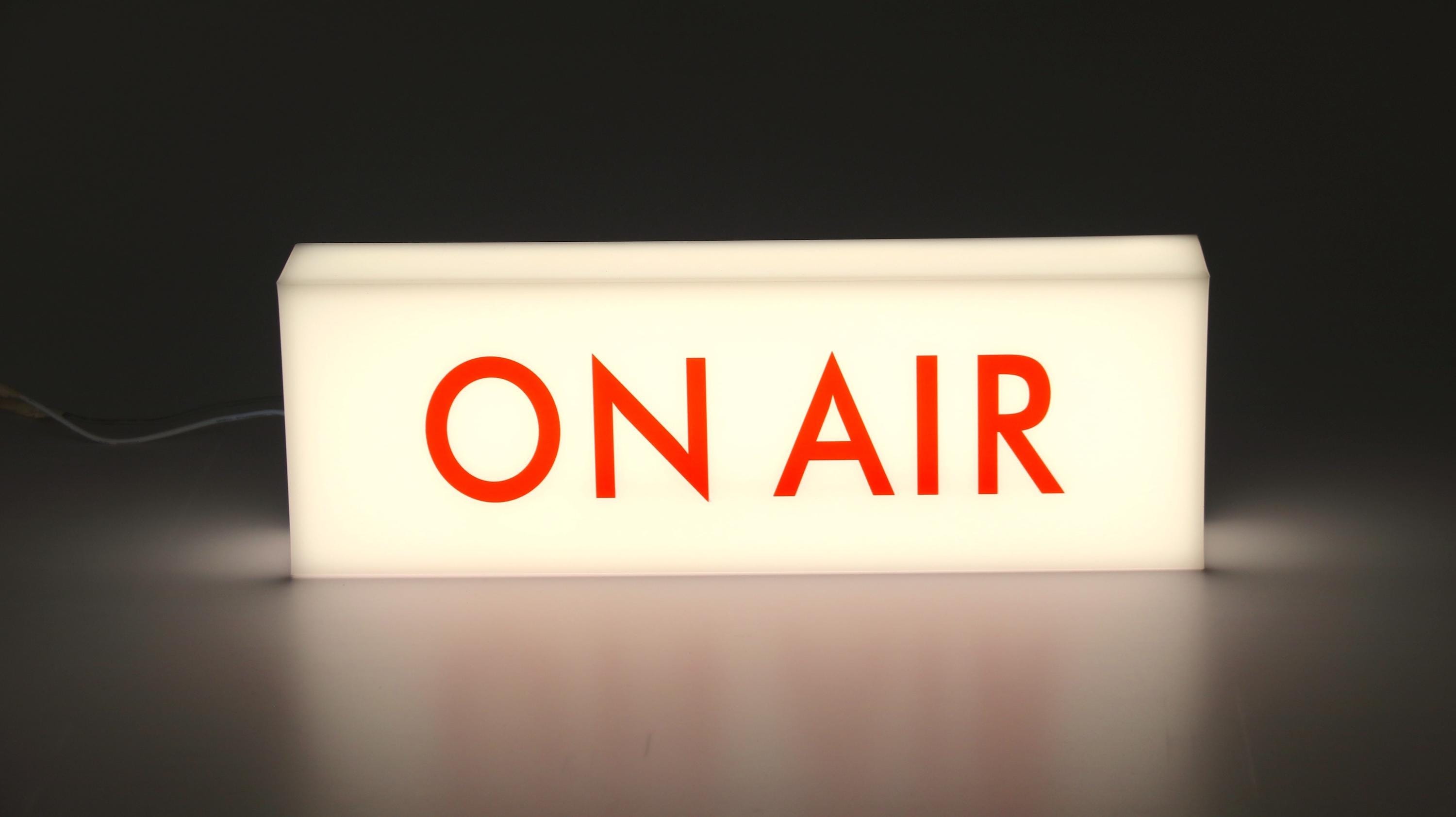 ON AIR Light Box Sign for Podcast and Streaming Studios 12" X 4" - Etsy