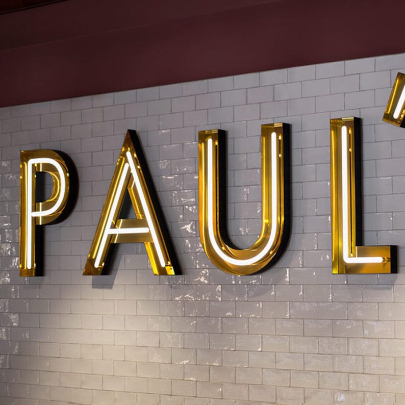 Custom Open Face Channel Letter Neon Sign, Exposed LED Tubes, Hidden ...