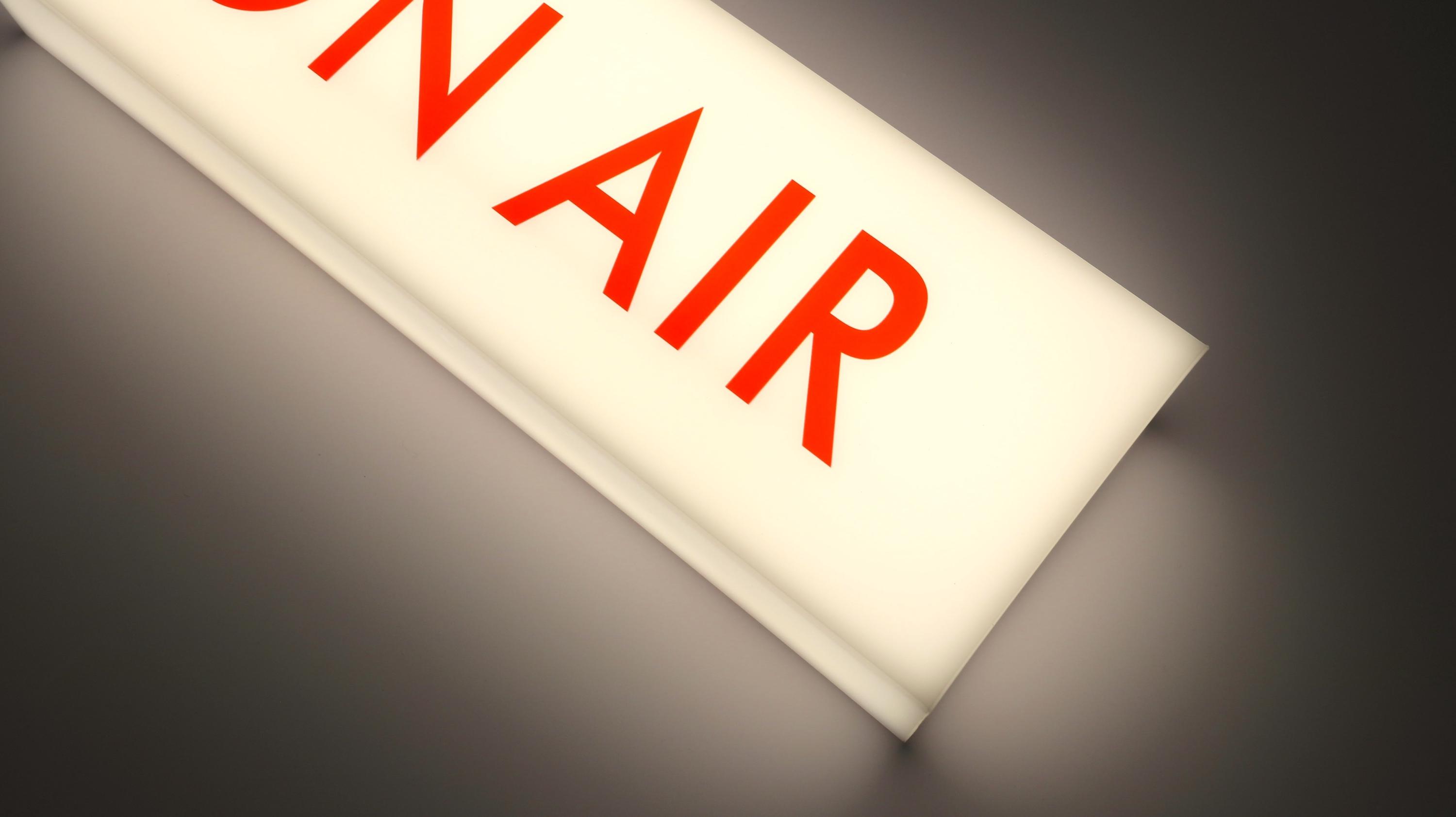 ON AIR Light Box Sign for Podcast and Streaming Studios 12" X 4" - Etsy