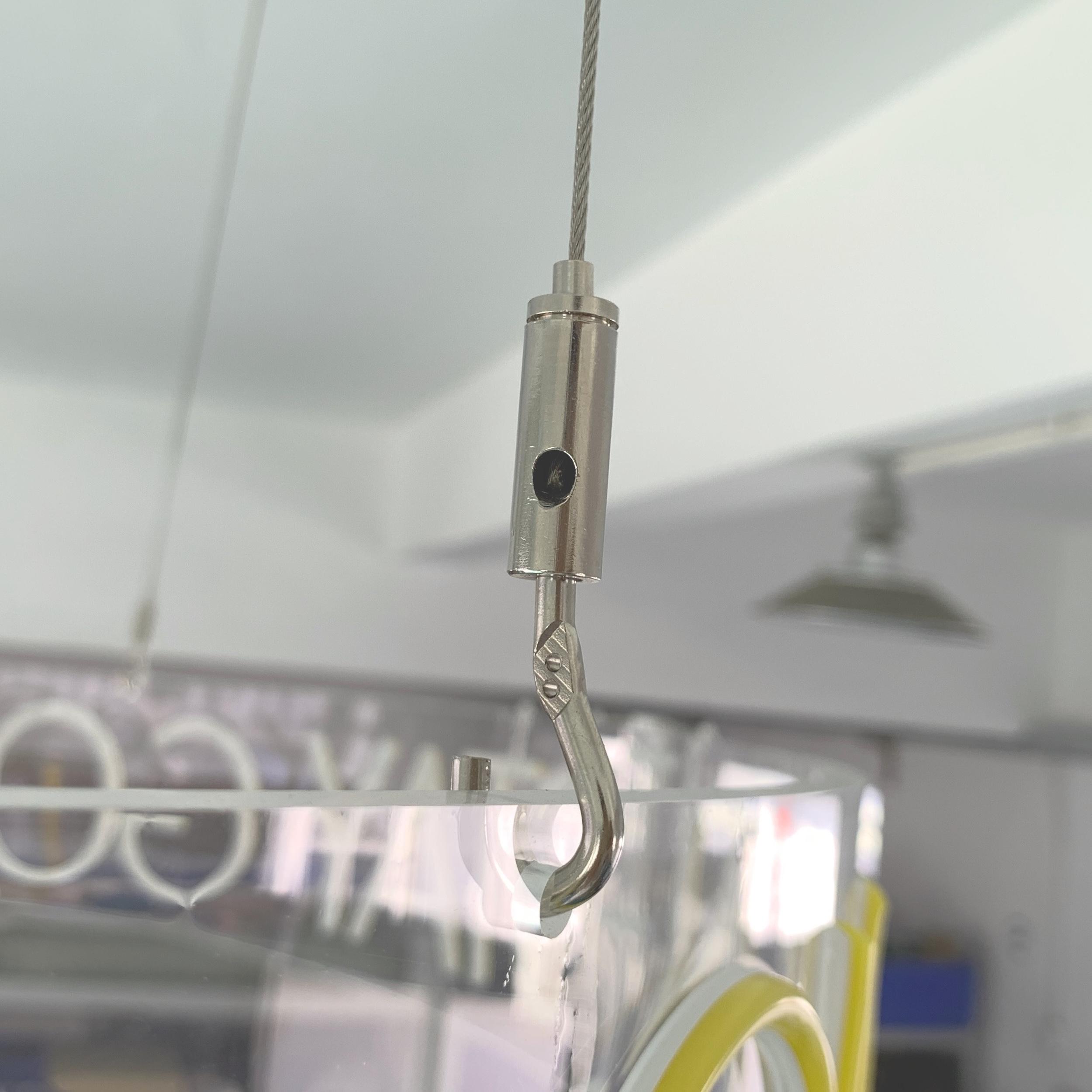 Custom Neon Ceiling Chandelier, Round Floating LED Hanging Light ...