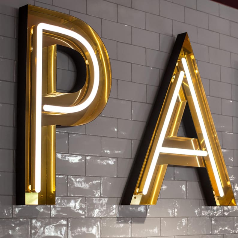 Custom Open Face Channel Letter Neon Sign, Exposed LED Tubes, Hidden ...