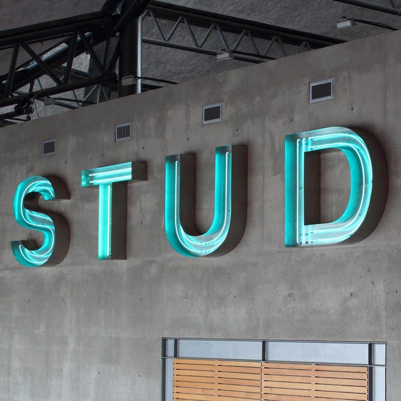 Custom Open Face Channel Letter Neon Sign, Exposed LED Tubes, Hidden ...