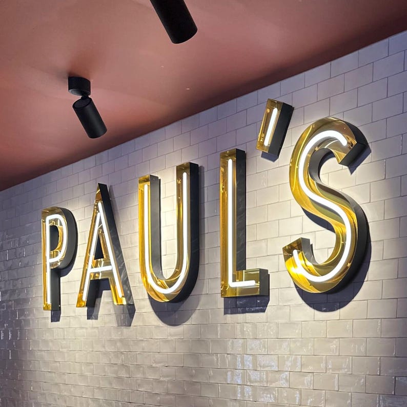 Custom Open Face Channel Letter Neon Sign, Exposed LED Tubes, Hidden ...