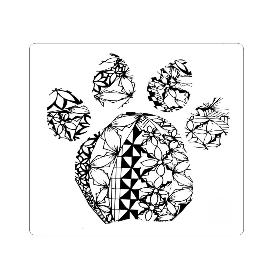 Polynesian Dog Paw Print Stickers, Pet Lover Gift, Laptop Decal, Nature ...