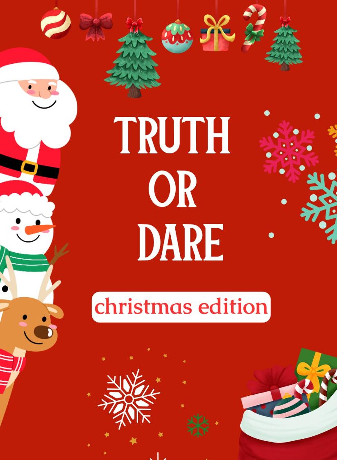 Christmas Truth or Dare Game | Printable Holiday Icebreaker (digital ...