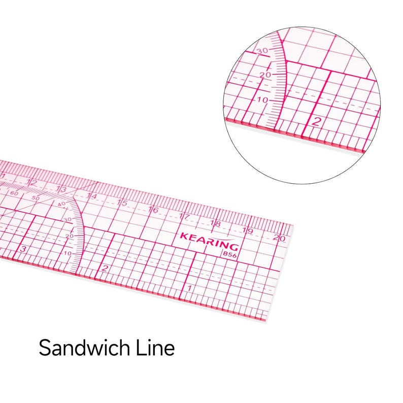 Clear Sewing Graph Ruler: Dual Scale Quilting Pattern Tool - Etsy