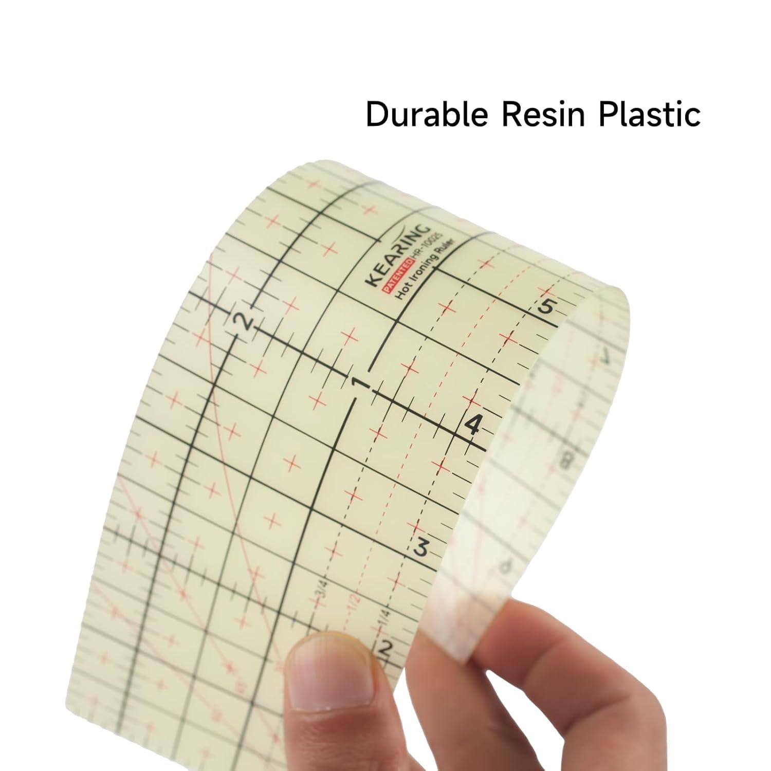 Kearing Hot Hem Ruler Set for Sewing, Heat Resistant Non-slip Hot ...