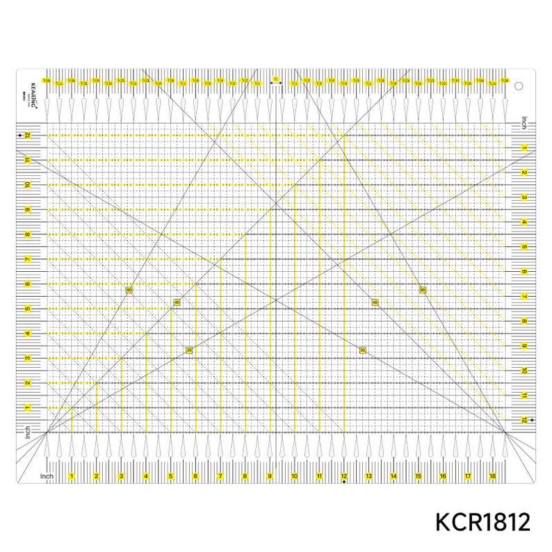 Kearing Slotted Quilting Ruler, Strip & Square Fabric Cutting Tool - Etsy