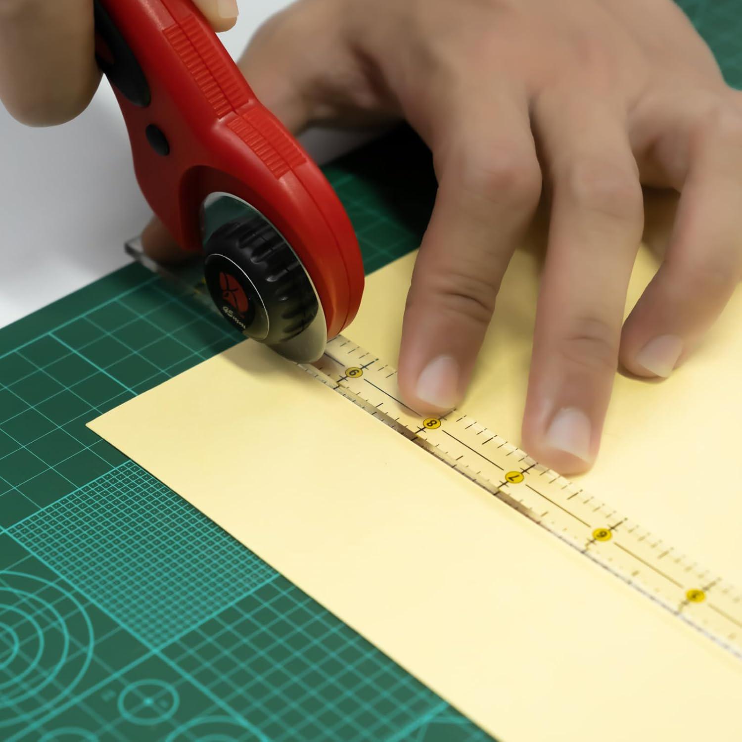 Quilting Ruler Set, Non-slip Acrylic Sewing Ruler for Cutting Fabric ...