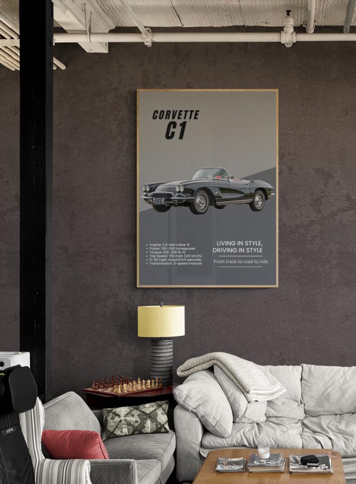 Corvette C1 Poster - Etsy