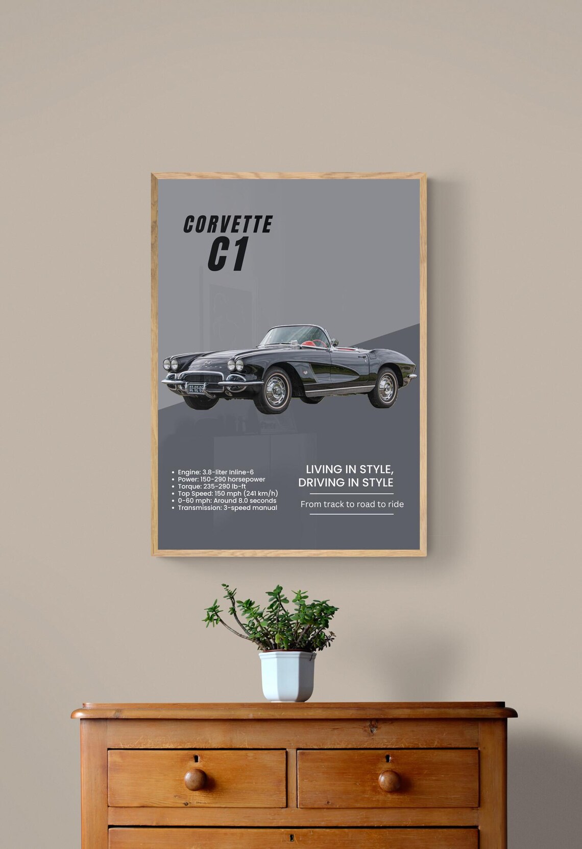 Corvette C1 Poster - Etsy
