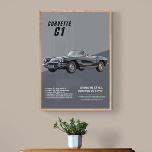 Corvette C1 Poster - Etsy