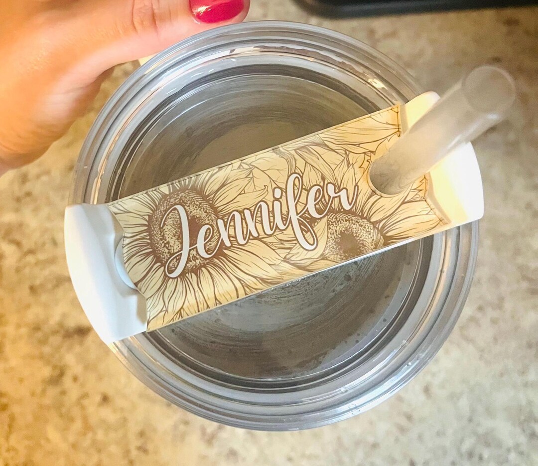 Sunflower Name Plate, 40oz or 30oz Tumbler Plate, Personalized ...