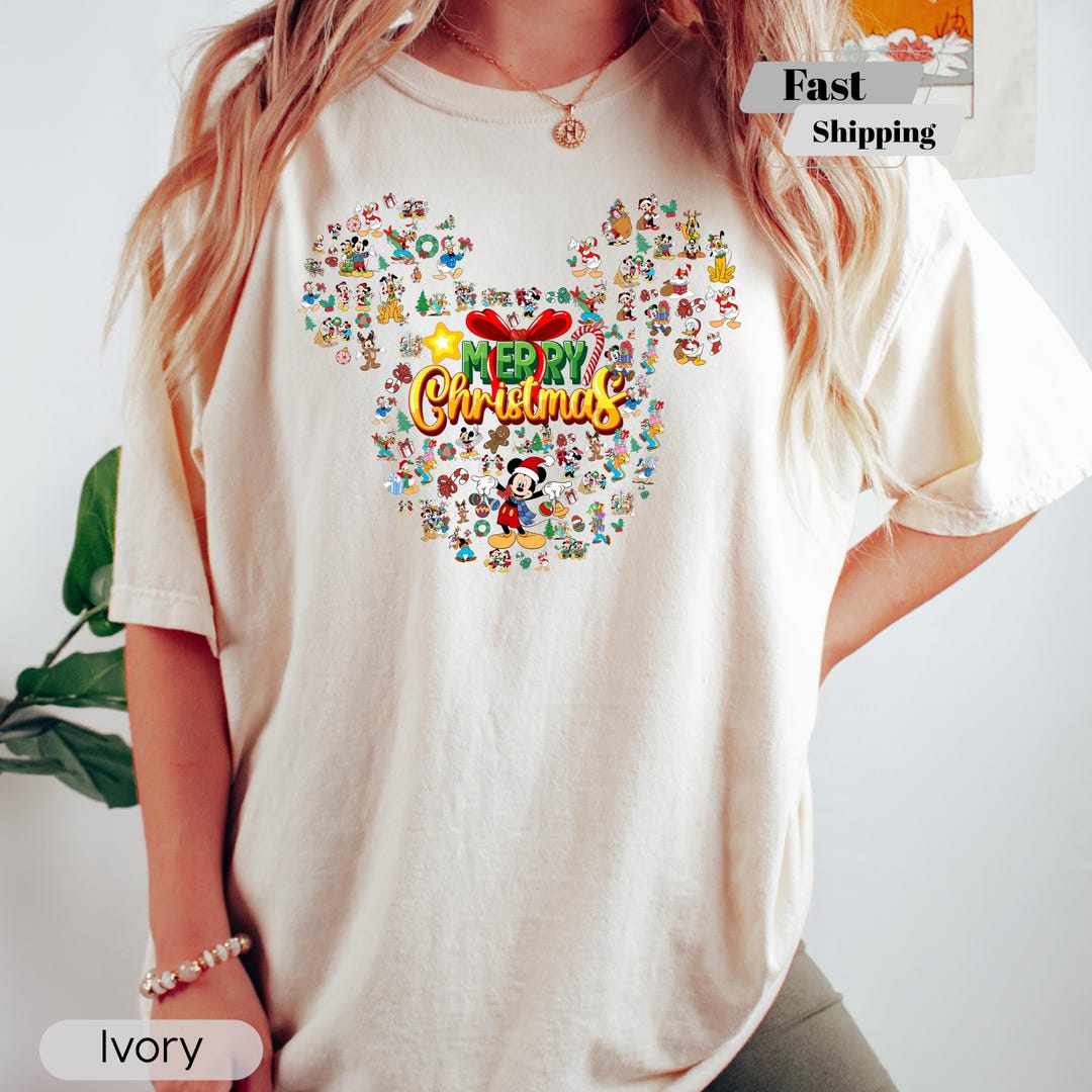 Mickey Mouse and Friends Christmas 2025 T-shirt, Festive Family Group ...