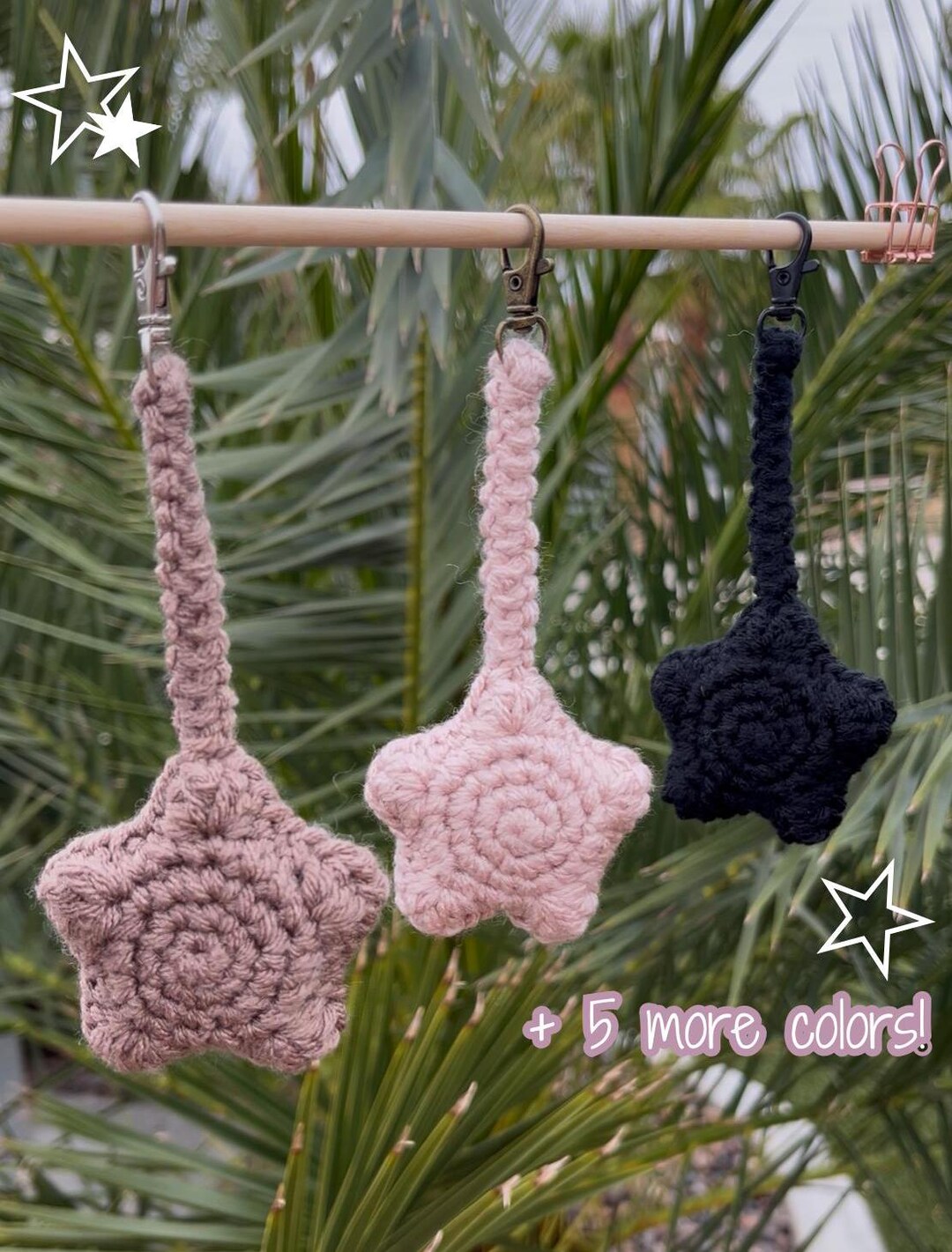 Crochet Star Keychain | Handmade Keychain | Bag Charm | Bag Accessory ...