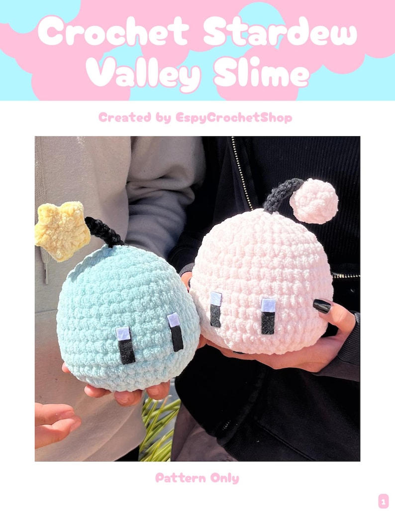 Crochet PATTERN - Stardew Valley Slime | Crochet Instructions | PDF ...
