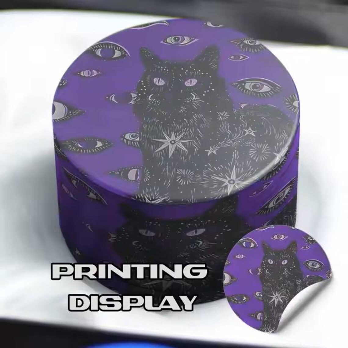 Black Cat 2" 4 Layer Metal Herb Spice Grinder W. Catcher! 3 Colors in ...