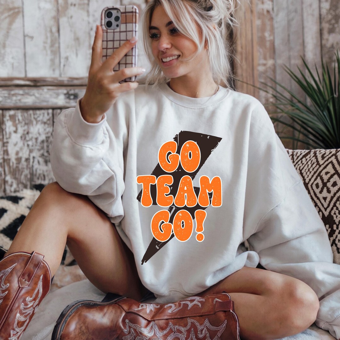 Go Team Go Png, Black and Orange Sports Team, Game Day Png - Etsy