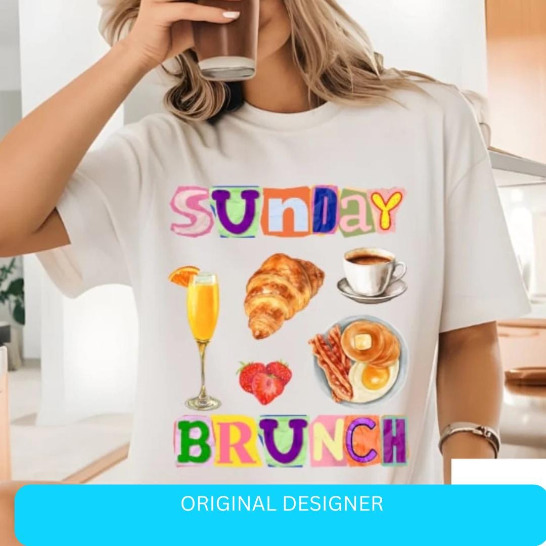 Sunday Brunch Collage PNG - Etsy