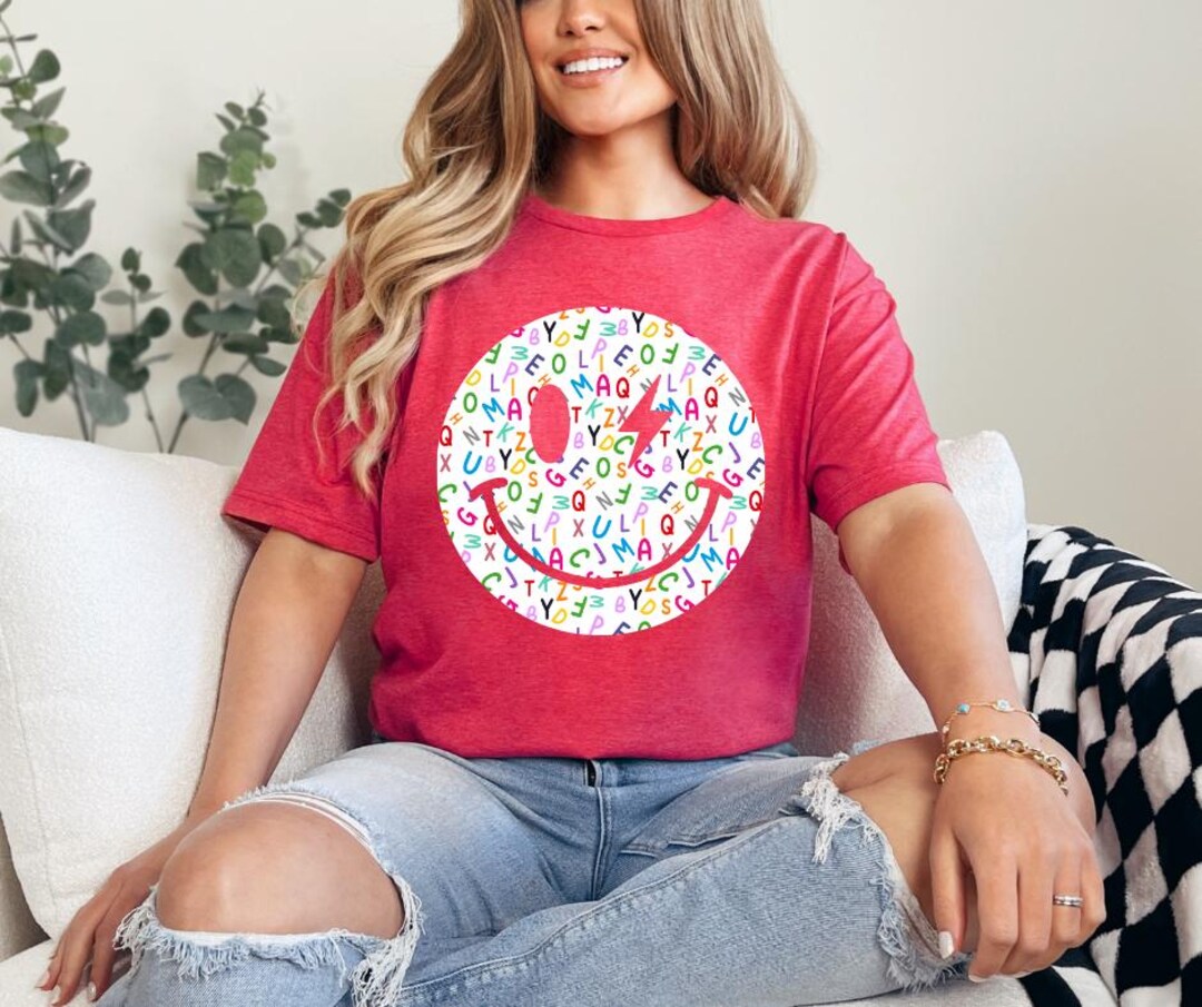 Alphabet Happy Face Png, Back to School PNG, Teacher PNG, Colorful ...