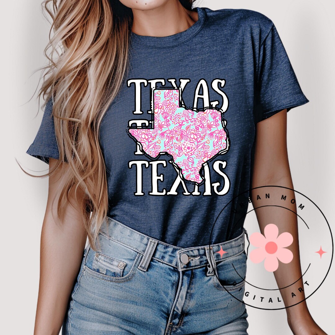 Stacked Texas Preppy Floral PNG - Etsy