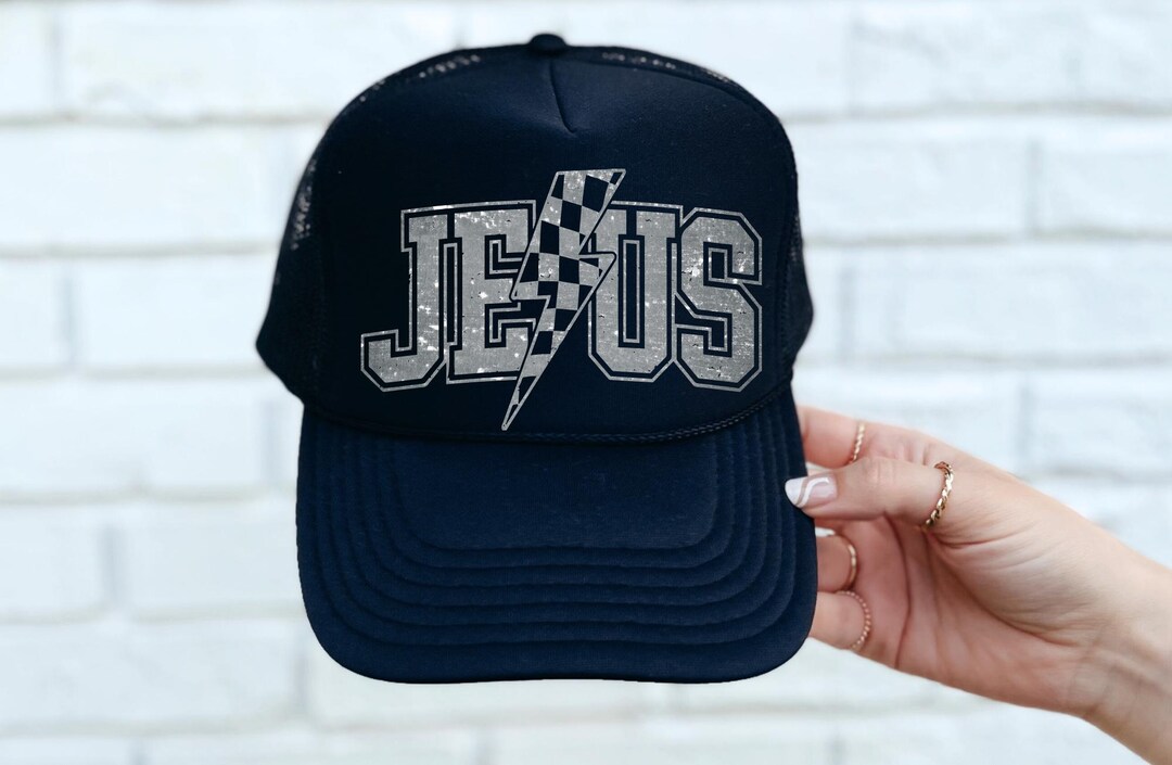 Gray Jesus PNG | Gray Checkered Bolt Faith Design | Checkered Bolt ...