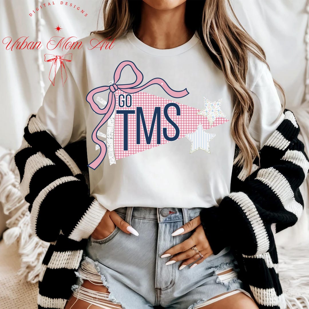 Black Gingham Pennant PNG: Lace & Bow Team Spirit Design (digital ...
