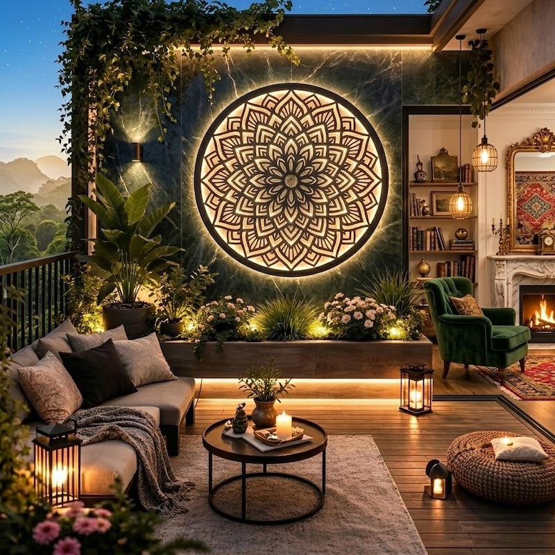 Mandala Backlit - Etsy