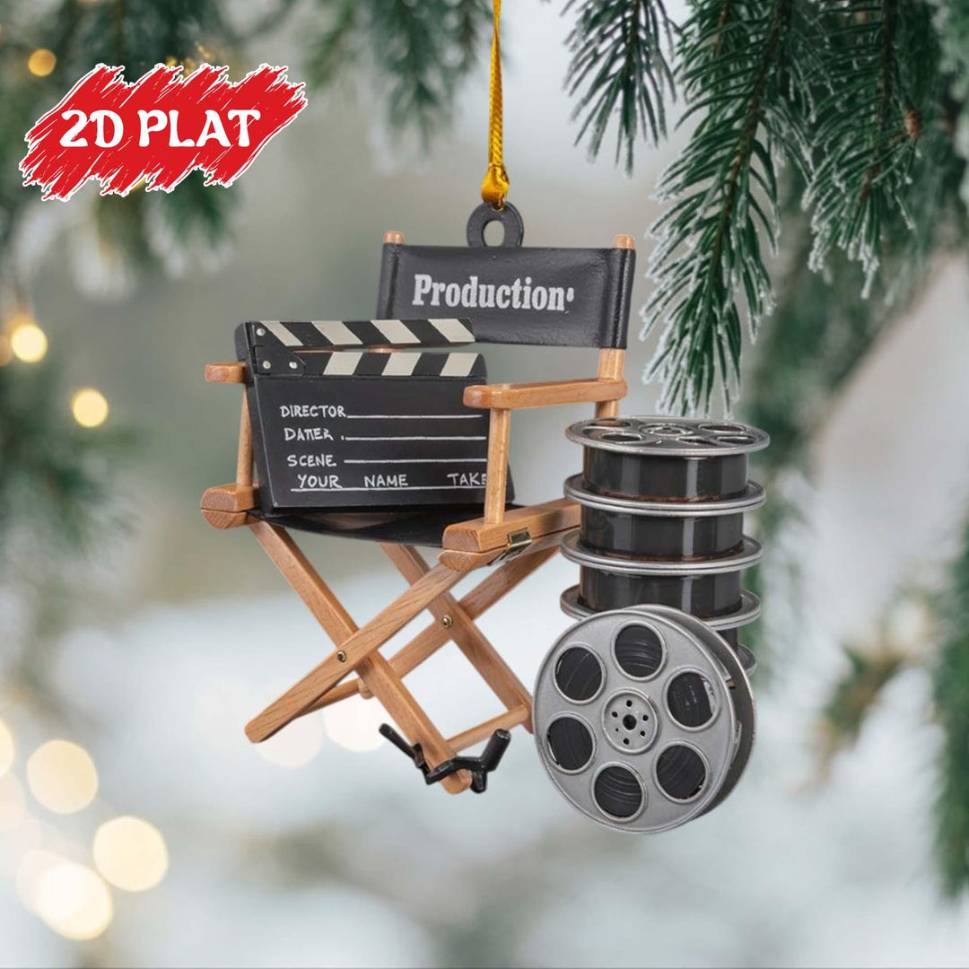 Personalized Film Clapboard Christmas Ornament 2025, Custom Movie ...