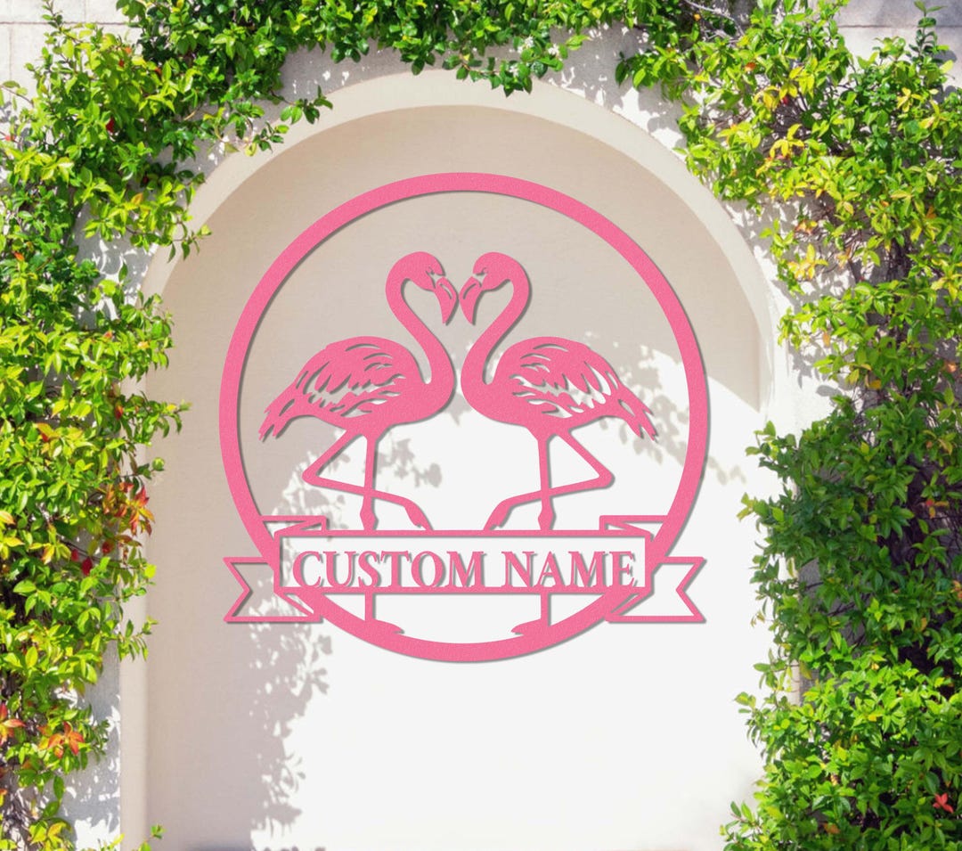 Custom Pink Flamingo Sign Metal, Custom Flamingo Metal Sign, Pool Sign ...