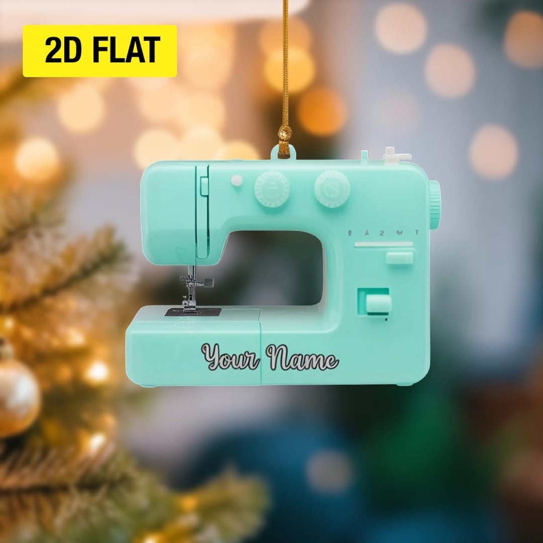 Custom Name Sewing Machine Christmas Ornament, Personalized Sewing ...