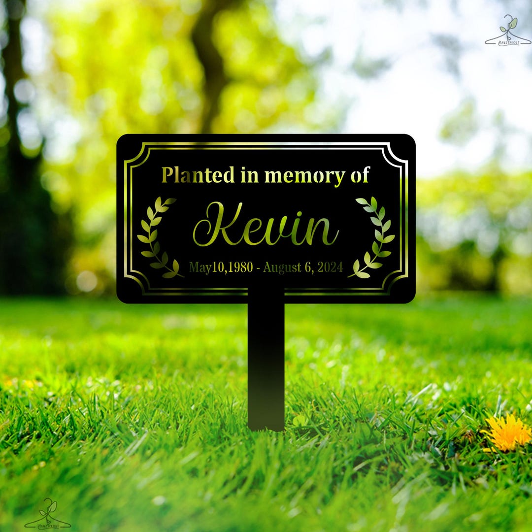 Custom Name Memorial Garden Sign, Personalized Tree Planting Memorial ...