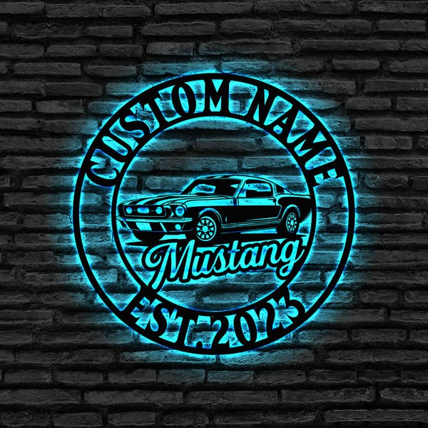 Mustang Garage Sign - Etsy