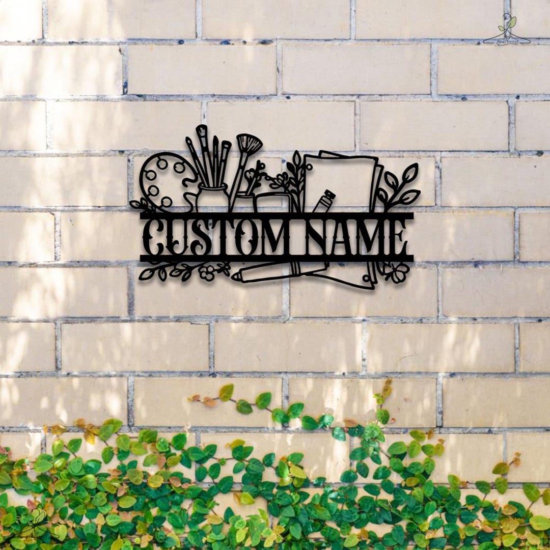 Custom Art Studio Metal Sign, Personalized Painter Name Sign,artist ...