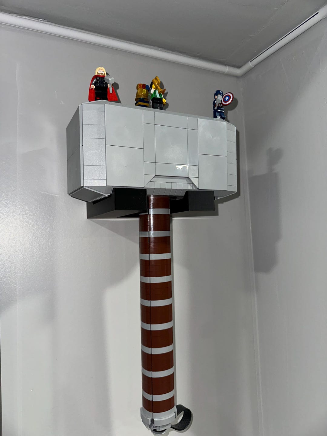 3D Printed Wall Mount for LEGO Thor's Hammer – Invisible Mjölnir ...