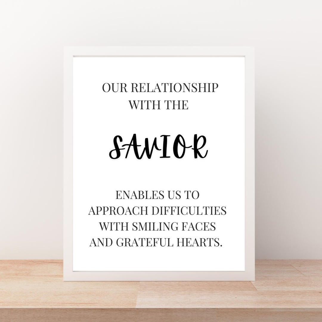 Smiling Faces, Grateful Hearts LDS Wall Art (digital Download) - Etsy