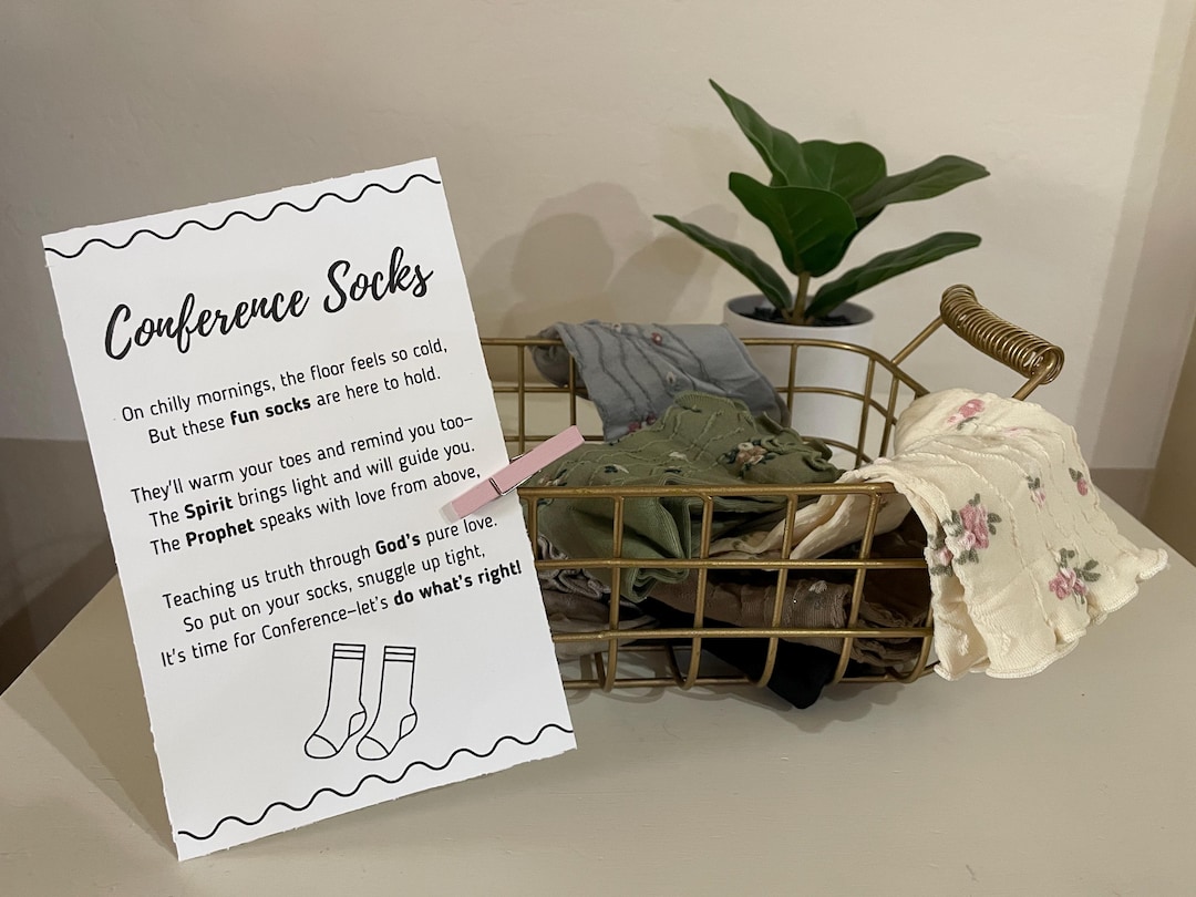 General Conference Socks Handout | April & October General Conference ...