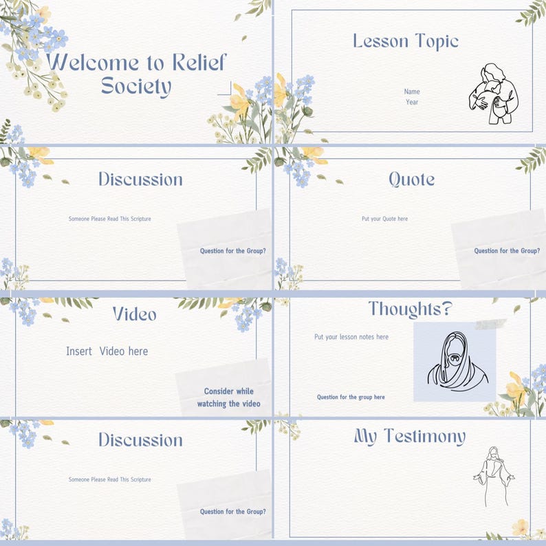 Editable LDS Lesson Template: Canva & Powerpoint (digital Download) - Etsy