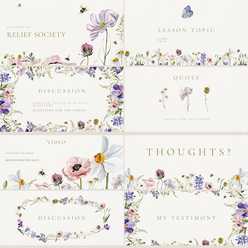 LDS Lesson Template: Relief Society & Young Women Slides (canva ...