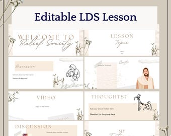 LDS Relief Society and Young Women Lesson Template | LDS Powerpoint ...
