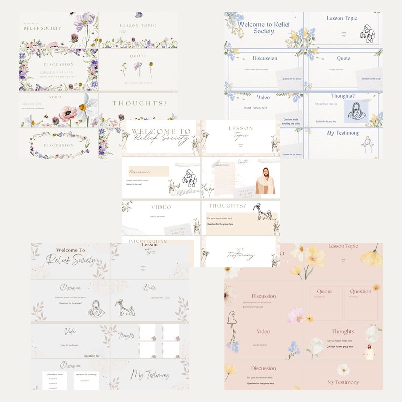 LDS Lesson Canva Template Bundle: Relief Society & Young Women (digital ...