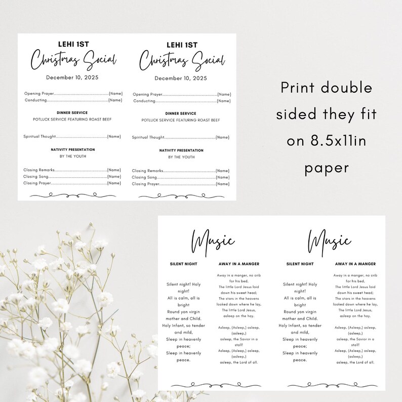 Editable LDS Christmas Program Template: Ward Activities (digital ...