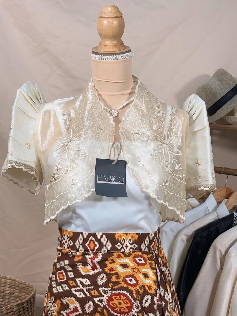 Beige Modern Filipiniana Bolero - Etsy